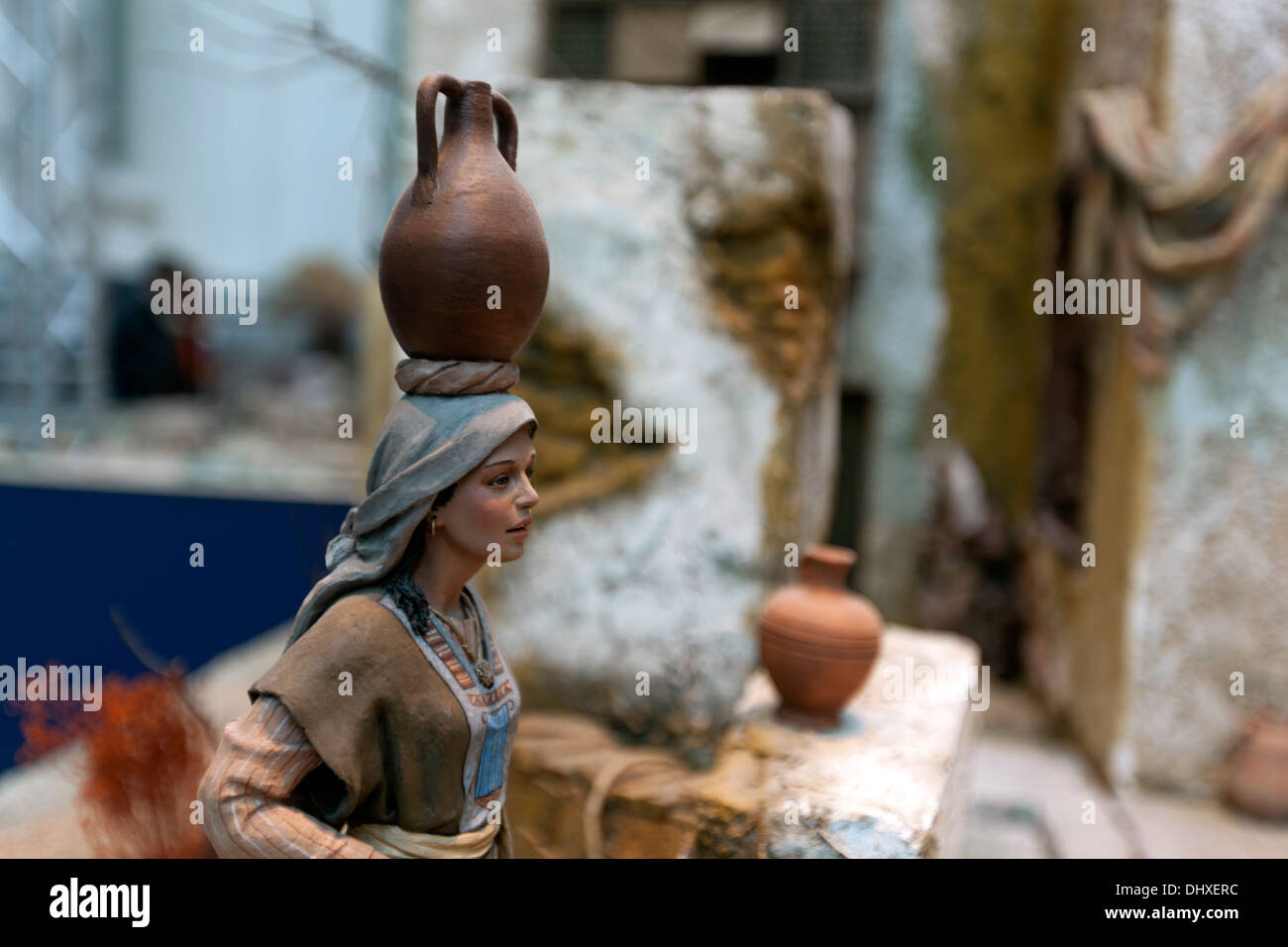 Nativity scene, Belén in Spanish, depicting of the birth of Jesus ...