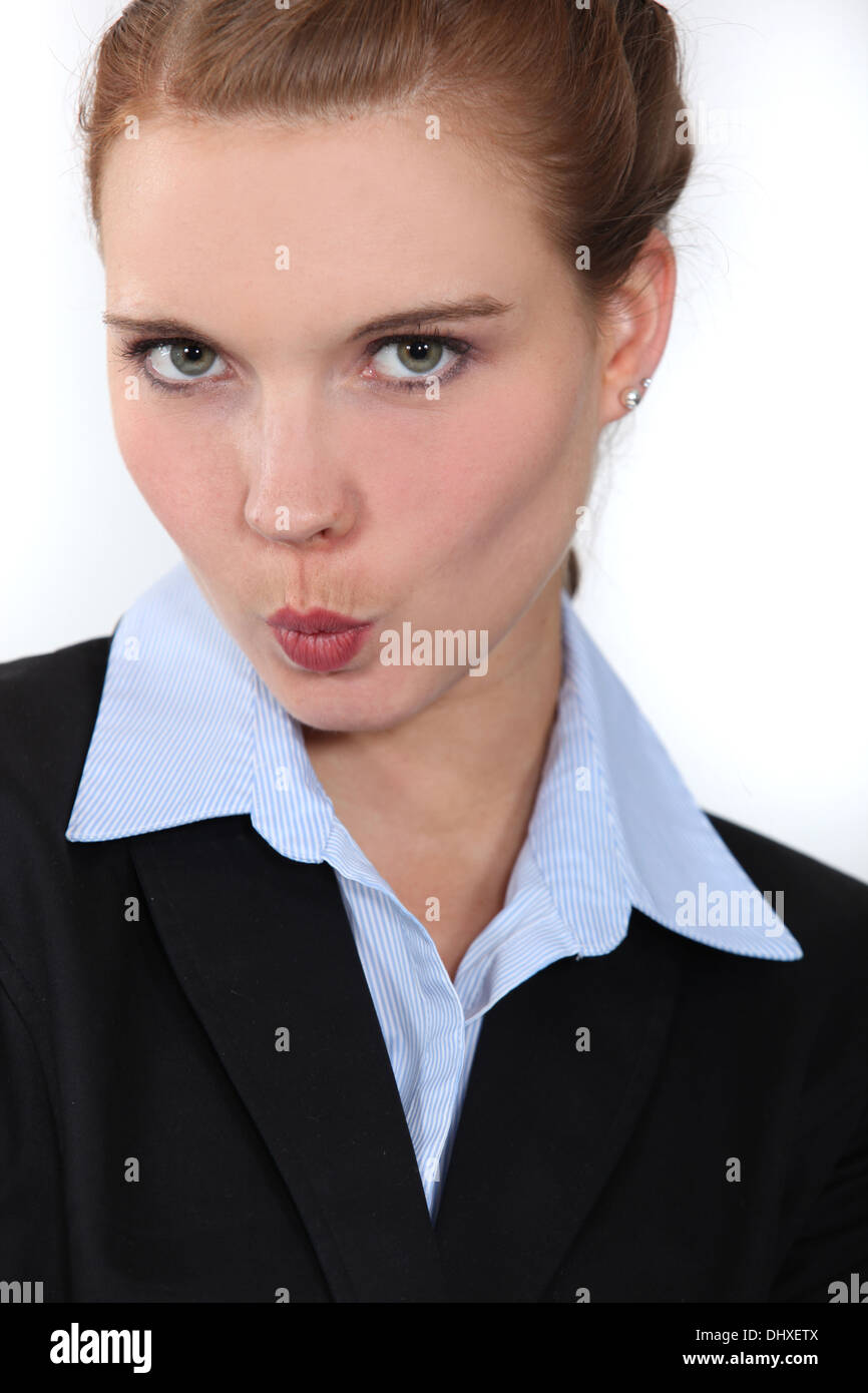 woman making faces Stock Photo - Alamy