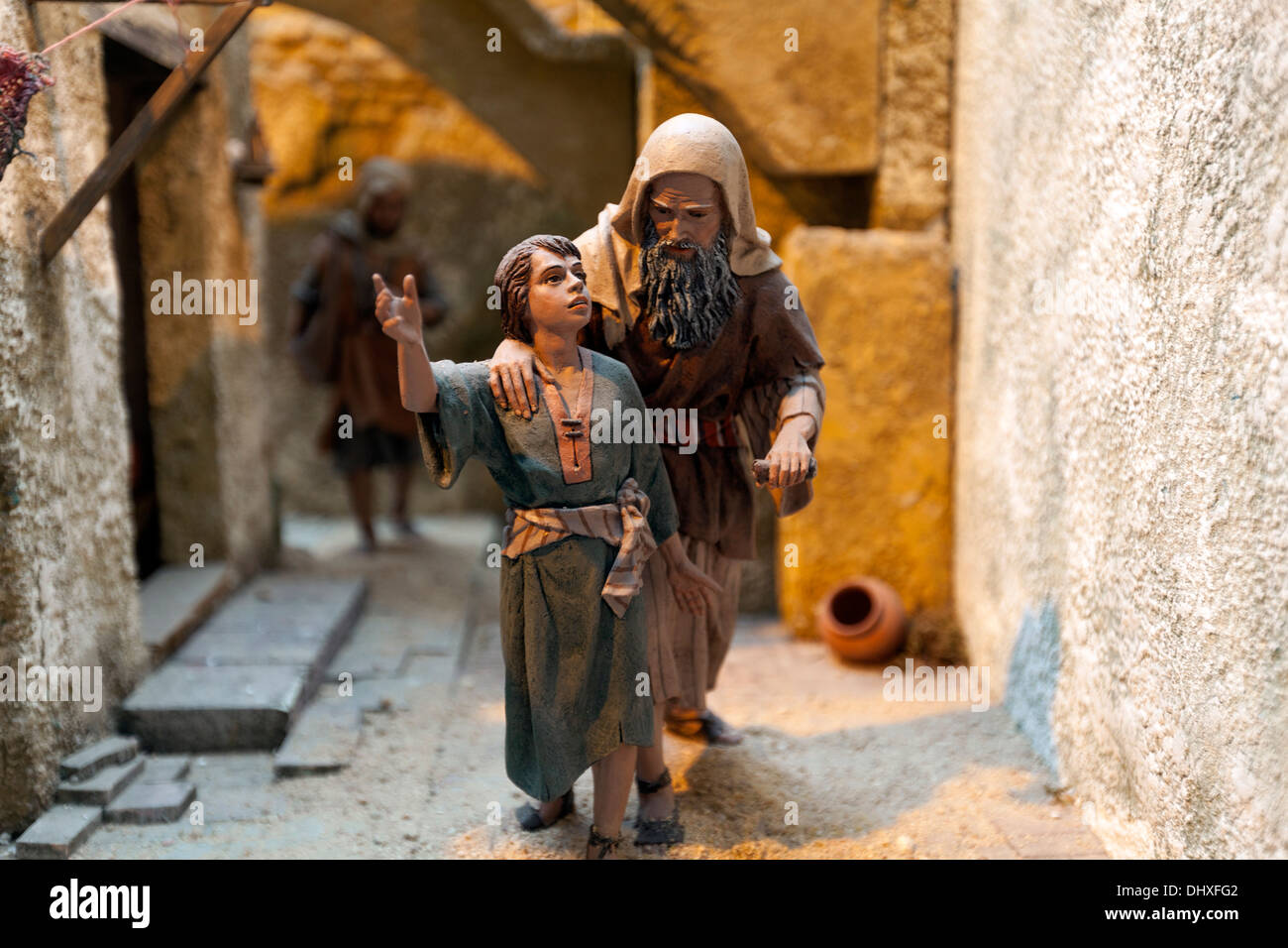 Nativity scene, Belén in Spanish, depicting of the birth of Jesus ...