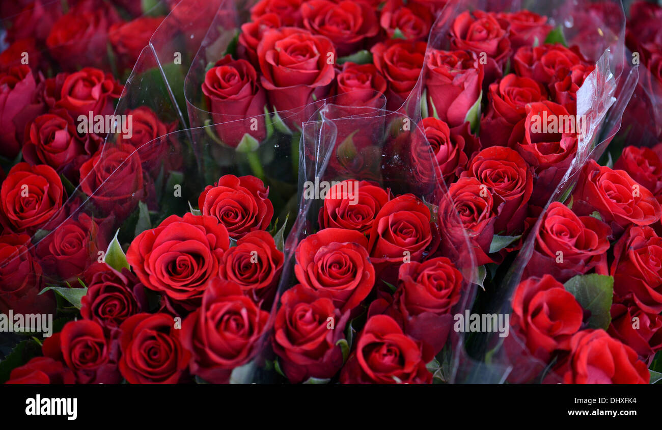 Bouquets of beautiful roses Stock Photo - Alamy