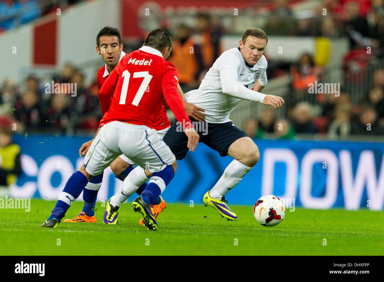 London, UK. 15th Nov, 2013. England's Wayne ROONEY on the attack during ...
