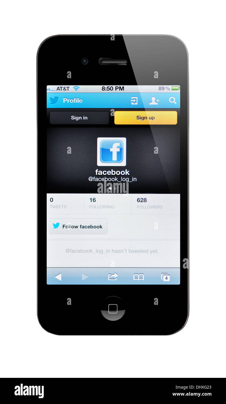 Facebook logo phone Cut Out Stock Images & Pictures - Alamy