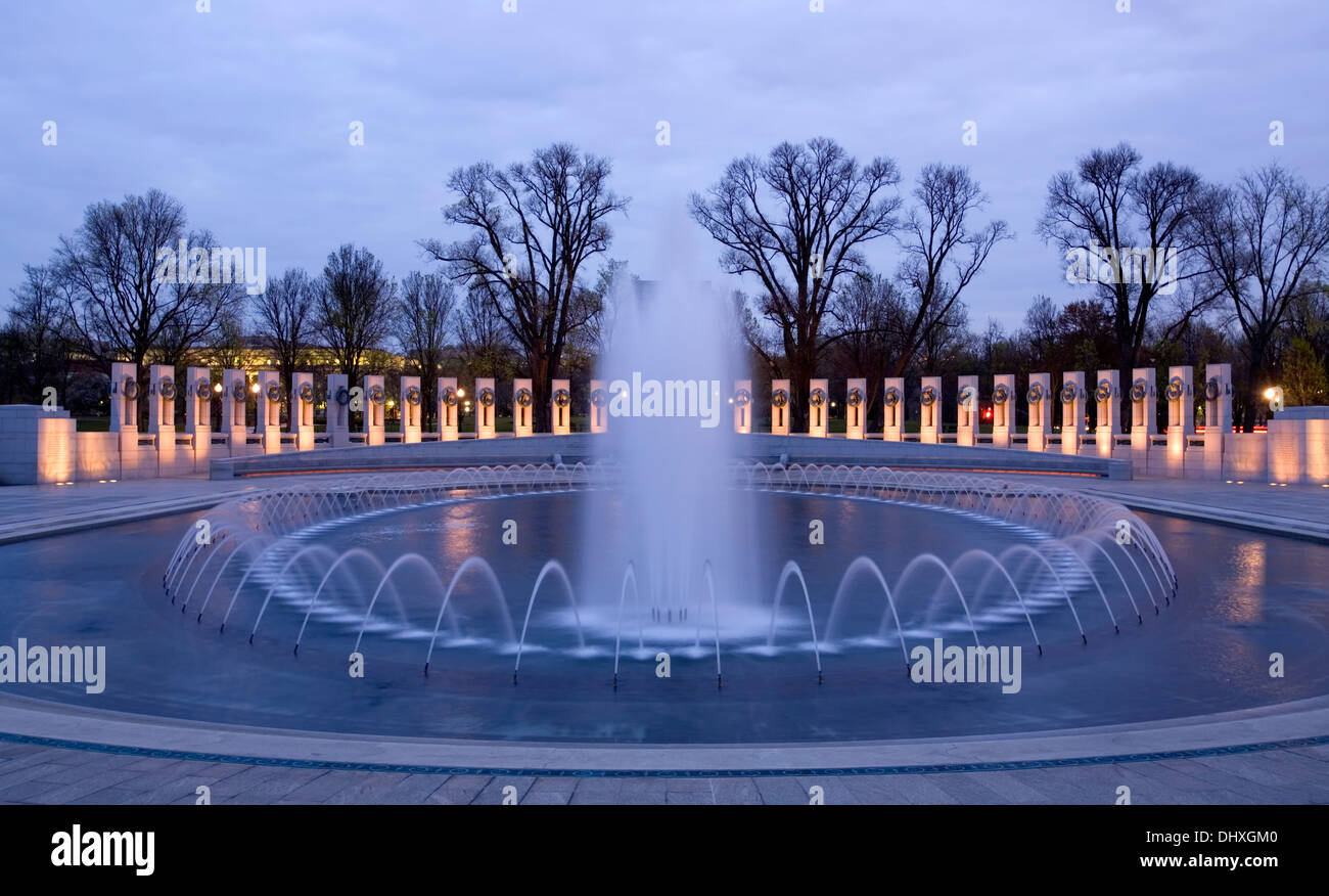 Fountain, National World War II Memorial, Washington, DC USA Stock ...