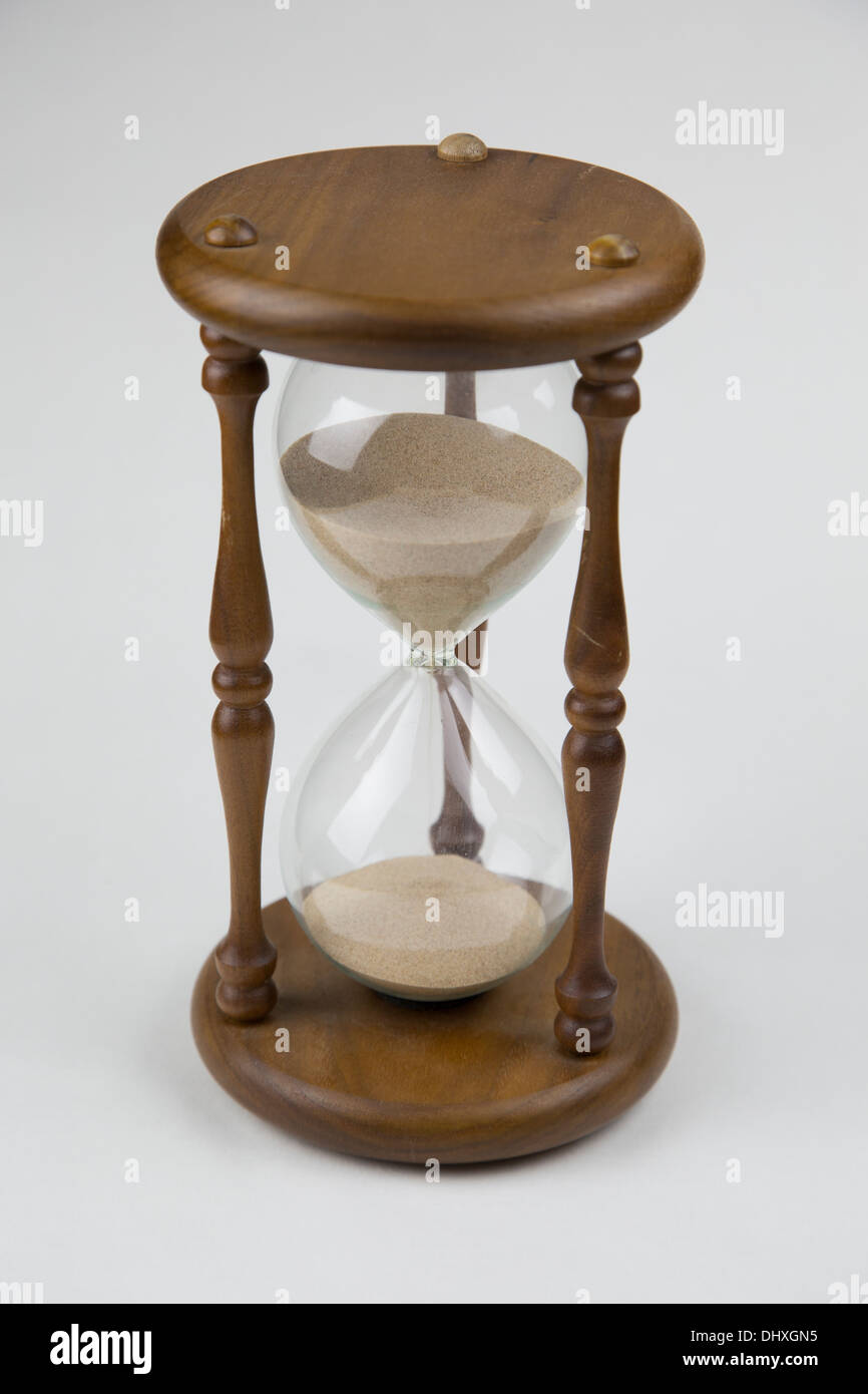 hour glass vintage old wood still life sand time Stock Photo: 62664145 ...