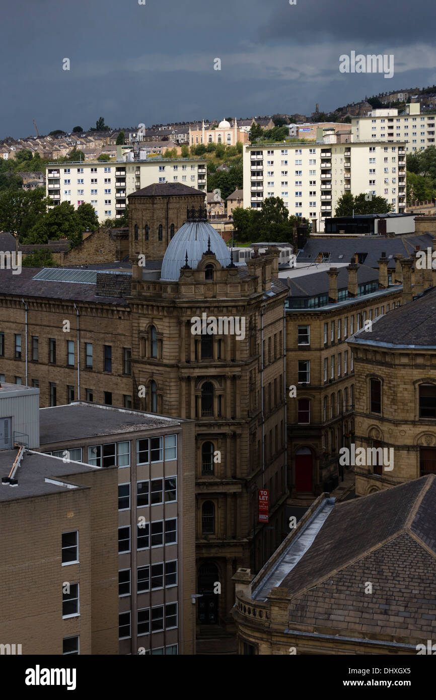 Bradford's Little Germany photographed from the roof of the Premier Inn ...