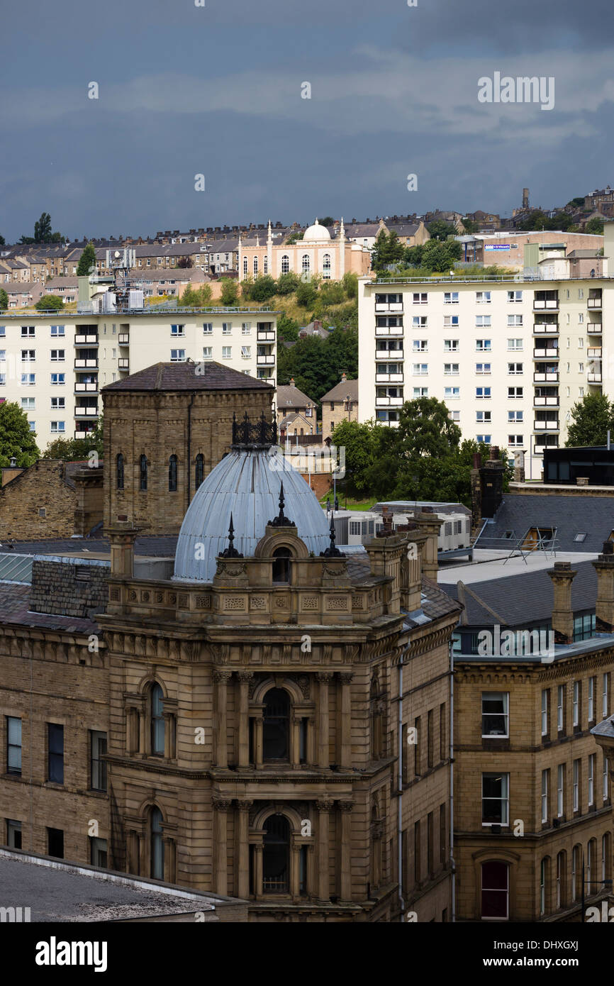 Bradford's Little Germany photographed from the roof of the Premier Inn ...