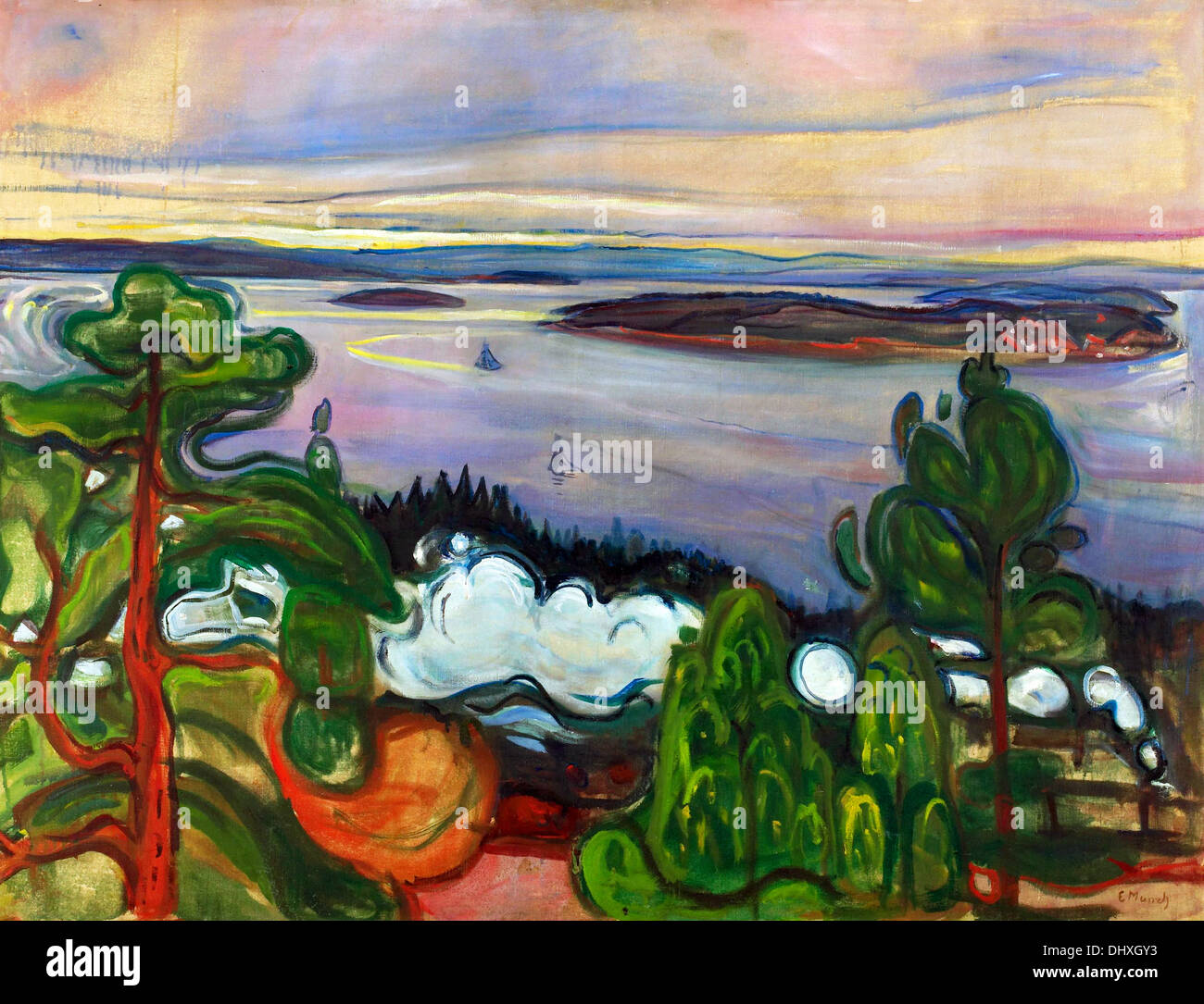 Train Smoke - by Edvard Munch, 1900 Stock Photo - Alamy
