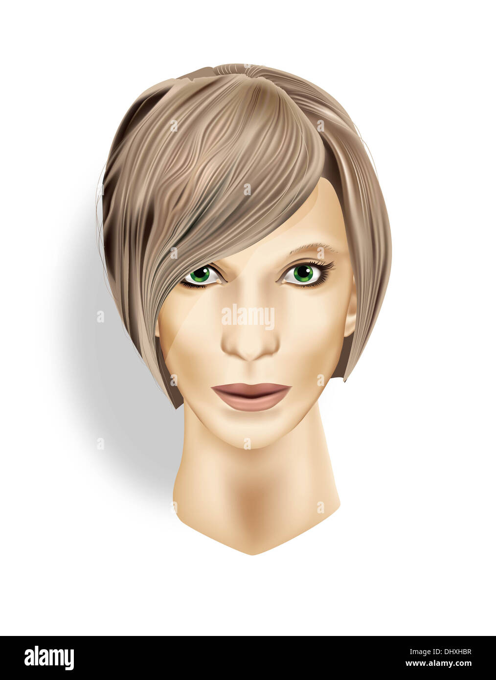 The woman's face. Vector illustration. NOT a real person Stock Photo ...