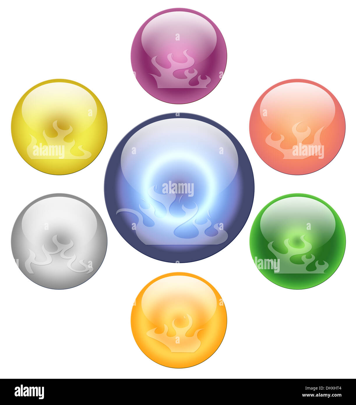 3D fire ball, vector illustration Stock Photo - Alamy