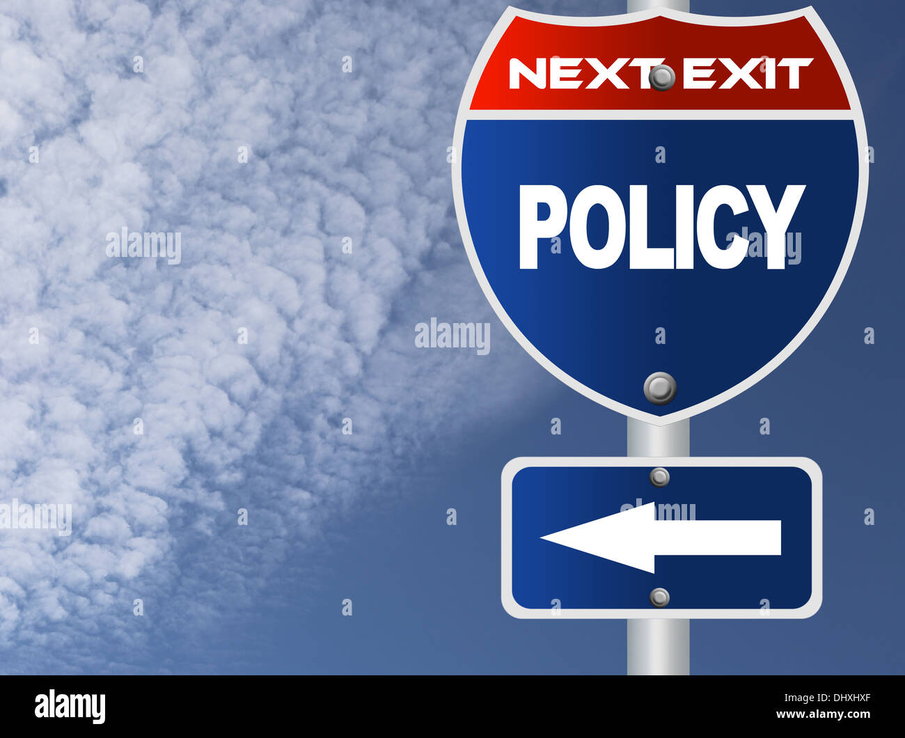 Policy road sign Stock Photo - Alamy