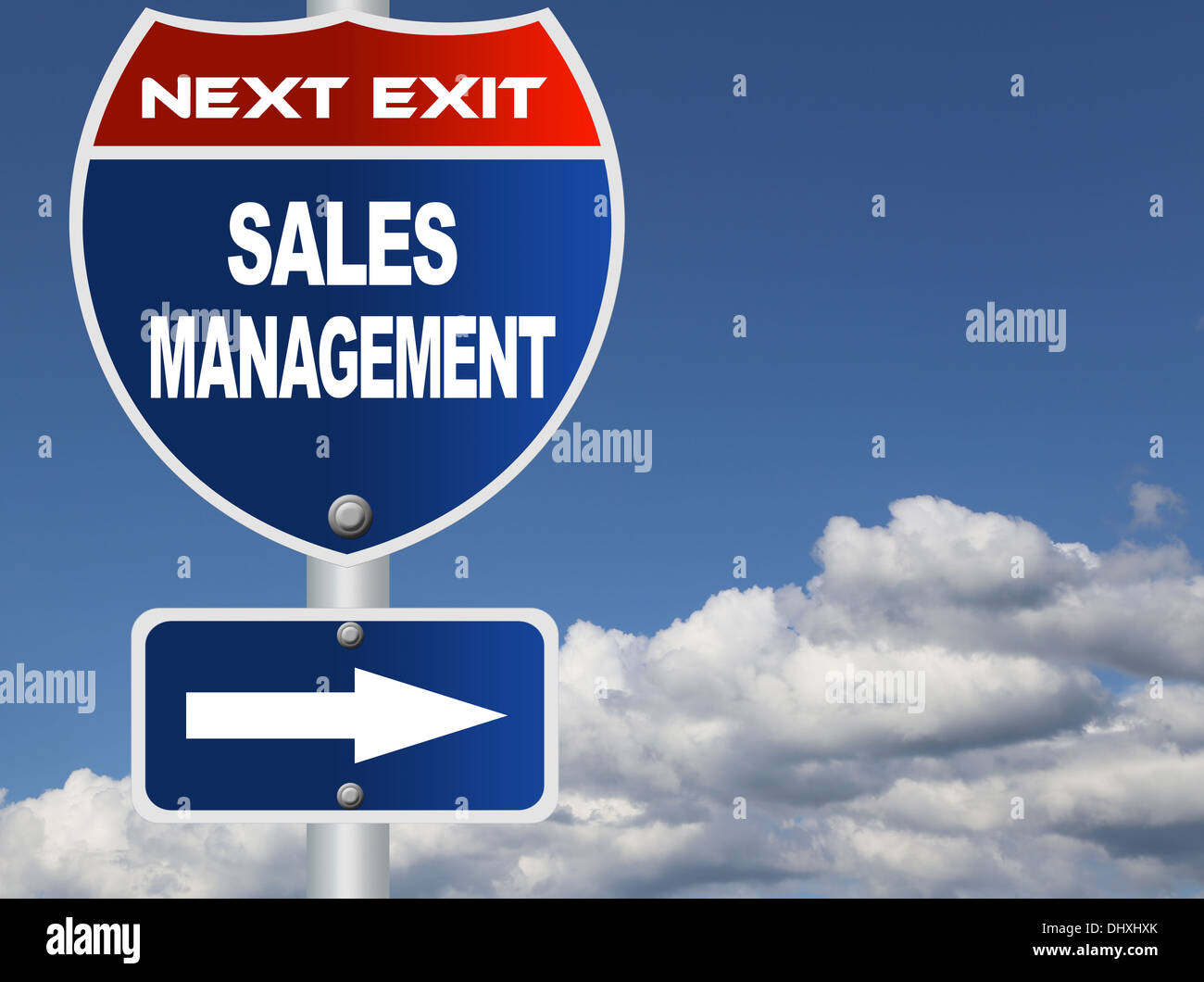 Sales management road sign Stock Photo - Alamy