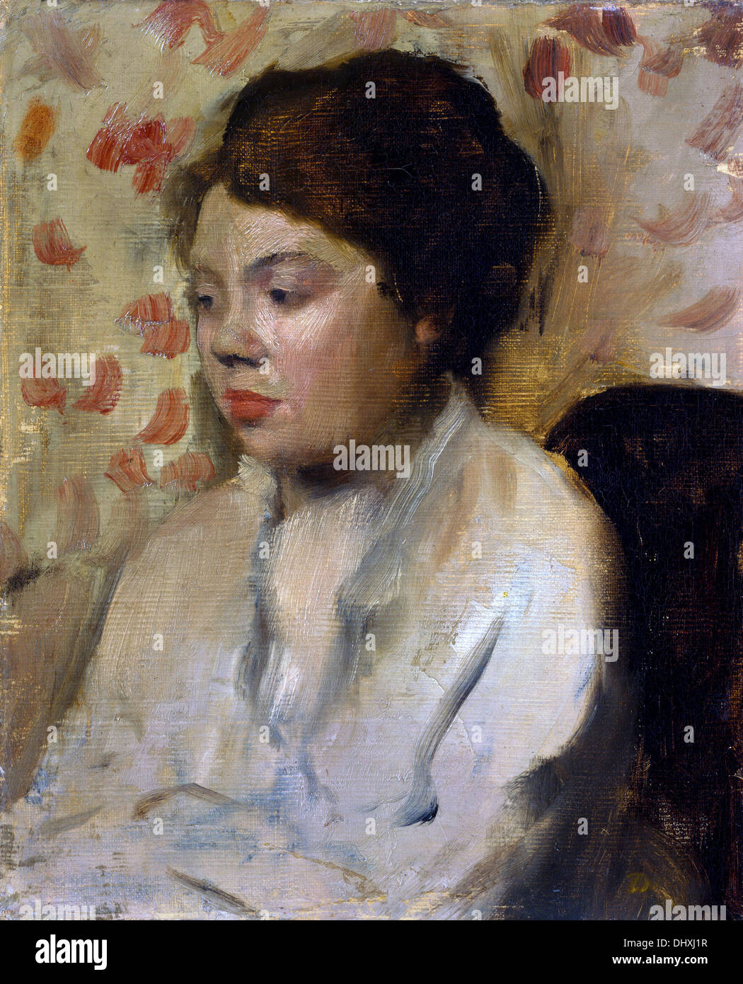 Portrait of a Young Woman - by Edgar Degas, 1885 Stock Photo - Alamy
