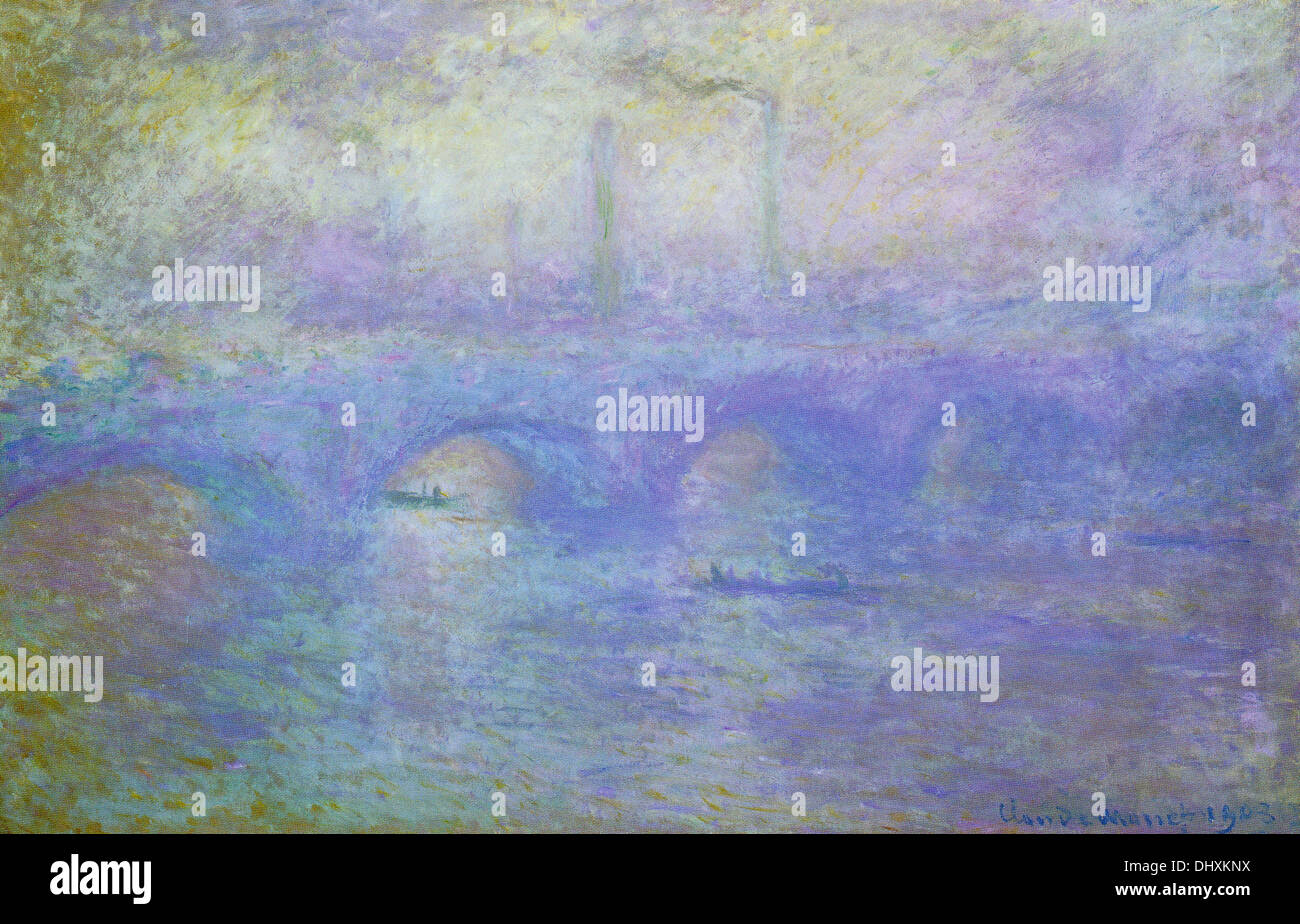 Waterloo Bridge, London - by Claude Monet, 1903 Stock Photo - Alamy