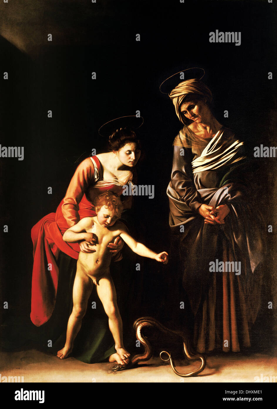 Madonna and Child with St. Anne ( Dei Palafrenieri ) - by Caravaggio ...