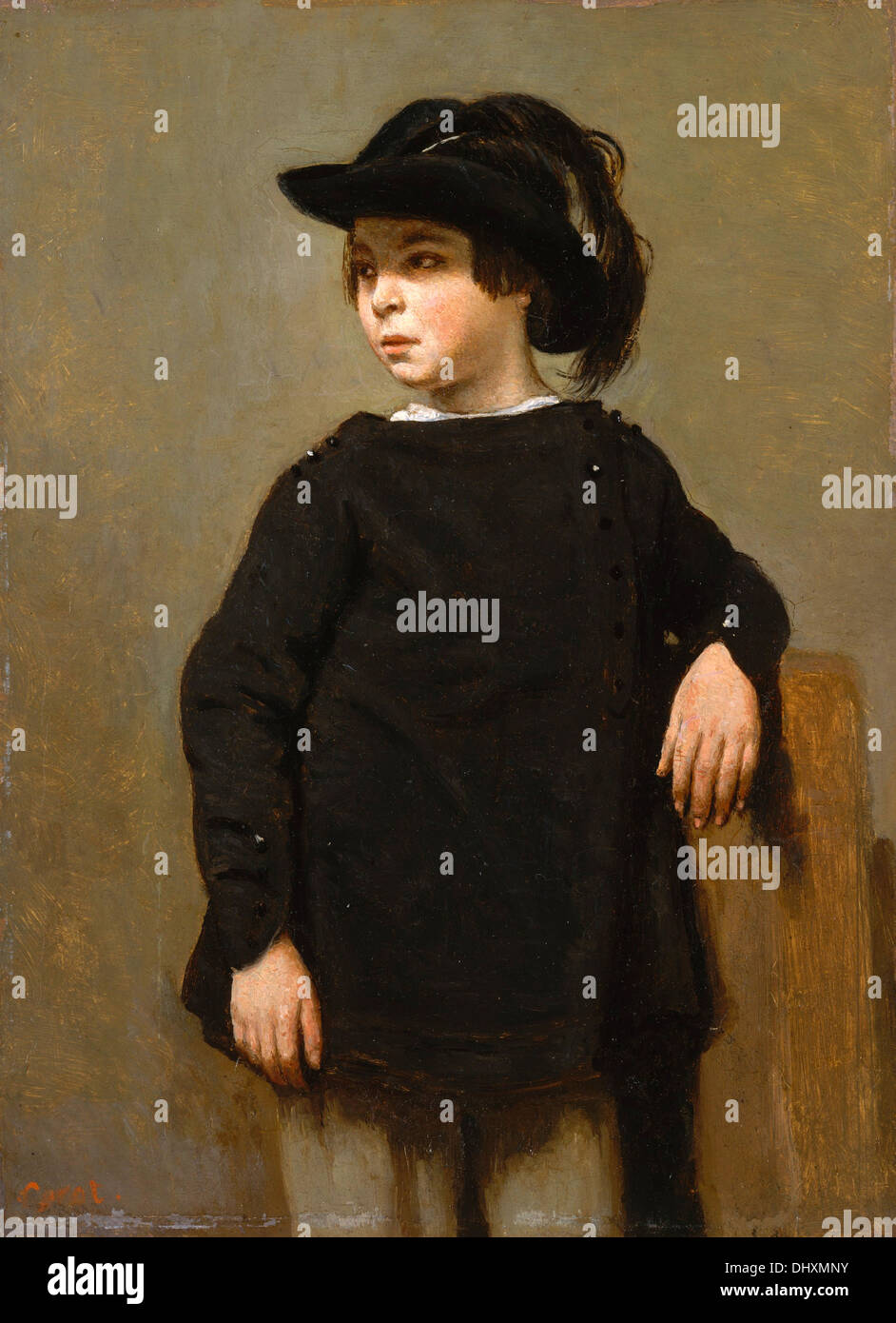 Portrait of a Child - by Camille Corot, 1835 Stock Photo - Alamy
