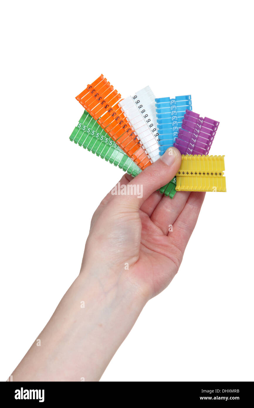 Hand holding bunch electrical wire hi-res stock photography and images ...
