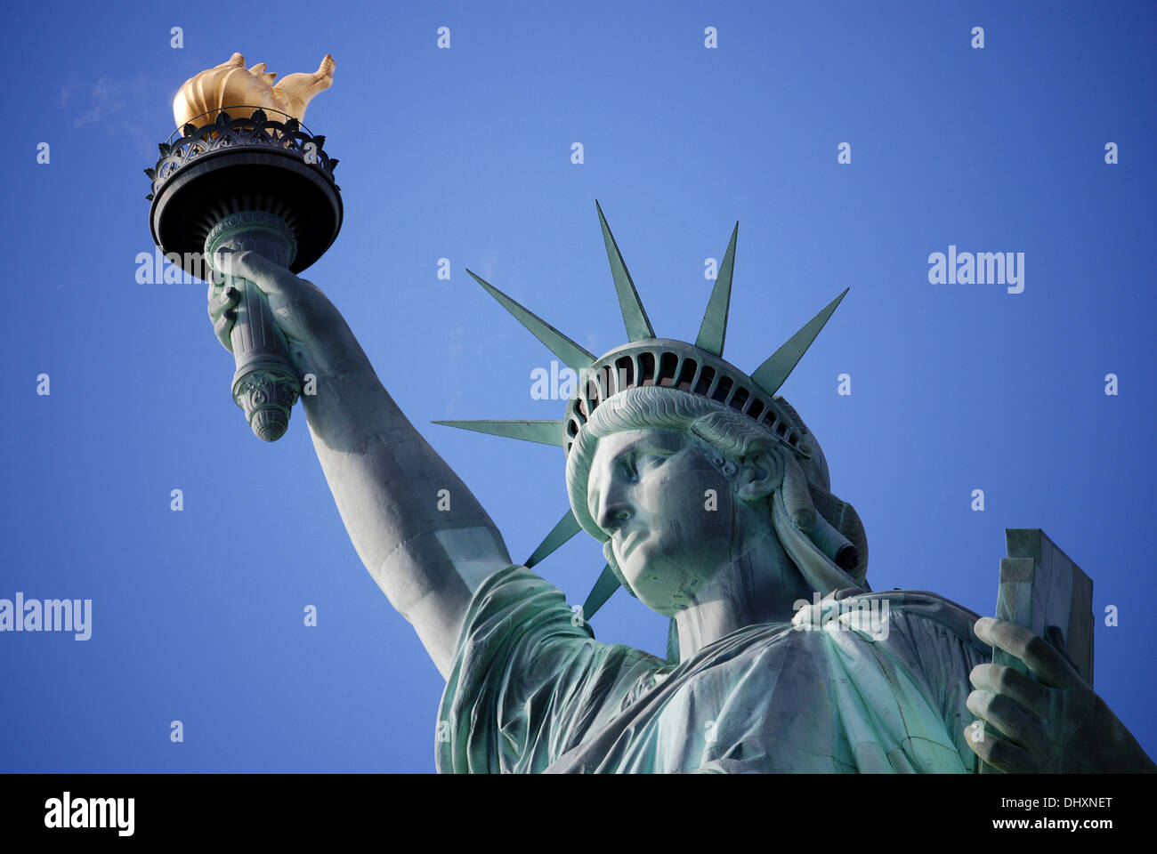 Bust of the Stature Of Liberty, New York City, NY, view from bellow ...