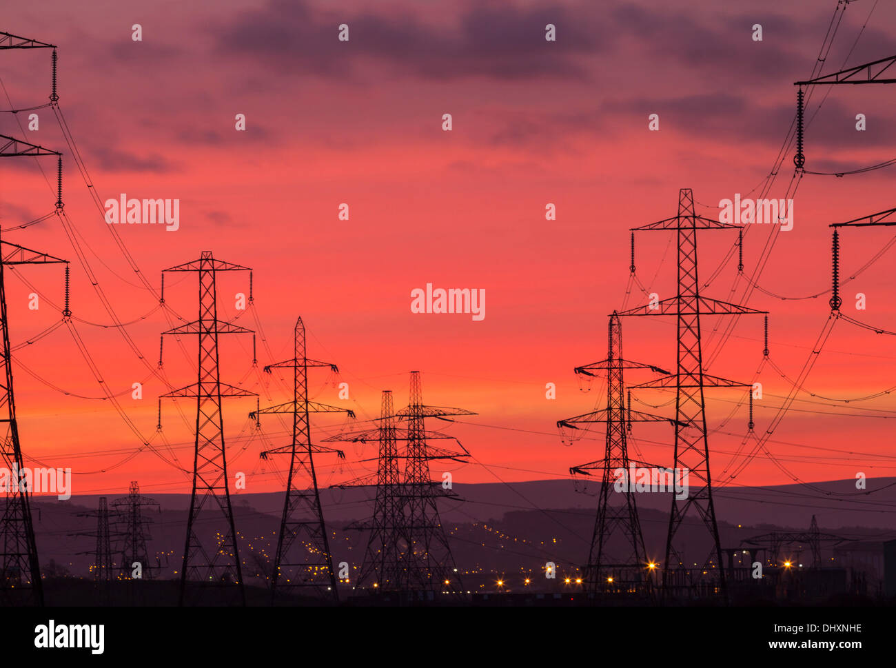 Red pylons hi-res stock photography and images - Alamy