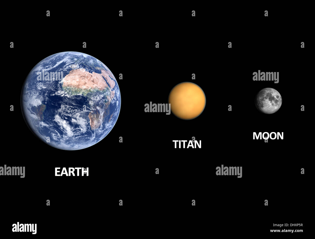 A comparison between the planet Earth, the Moon and the Saturn Moon ...