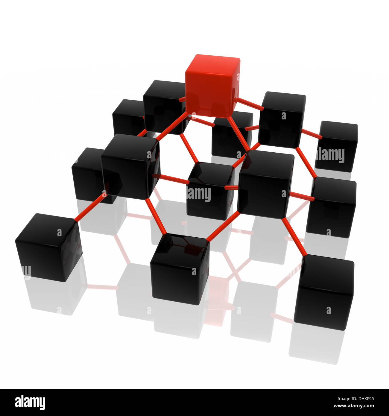 network structure (from red and black series Stock Photo - Alamy