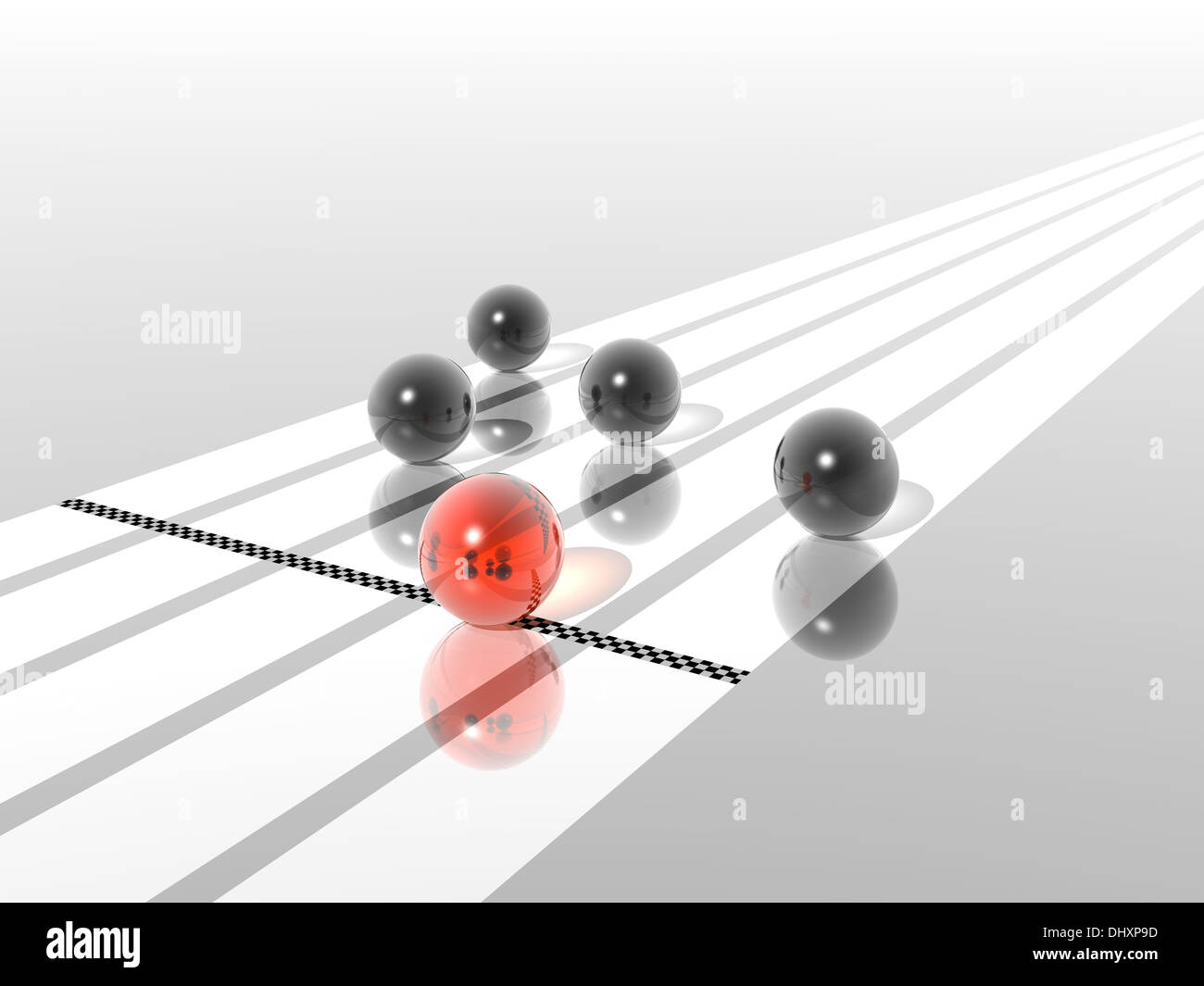 red winner and finish line (leadership series Stock Photo - Alamy