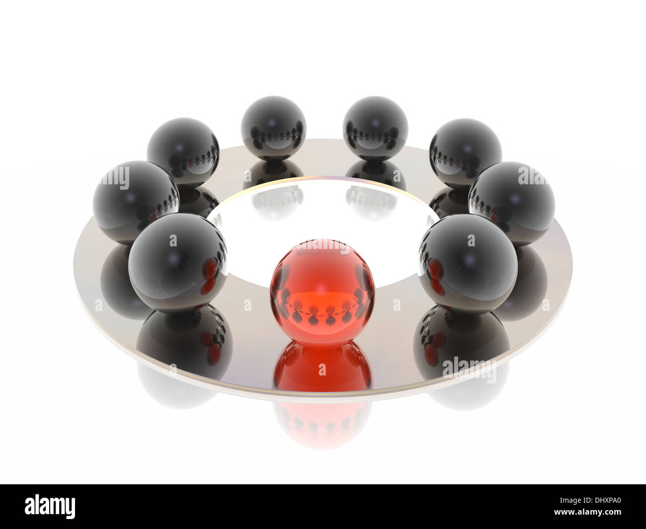 group of glass spheres with different element Stock Photo - Alamy
