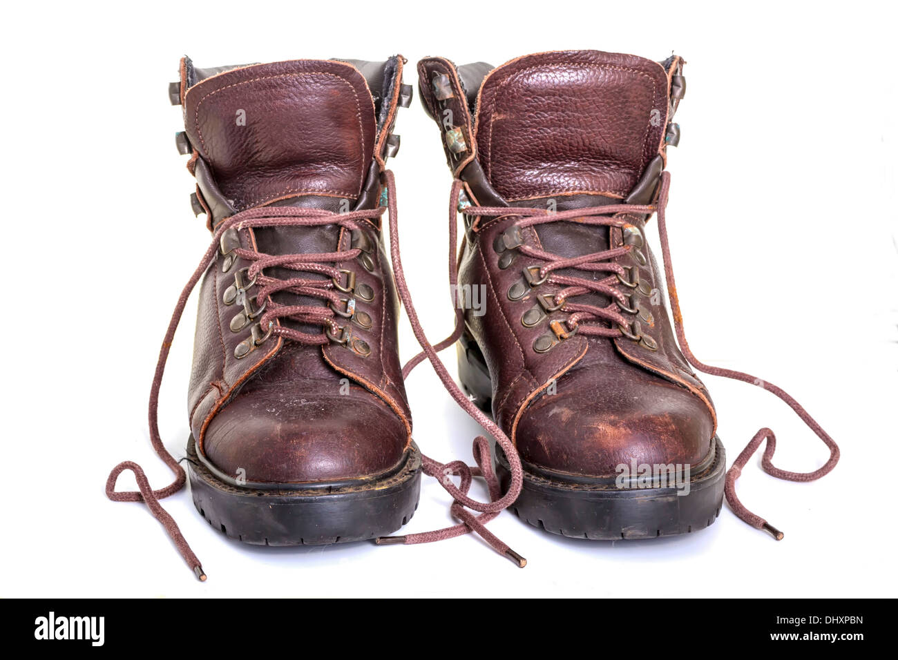 Pair old work boots hi-res stock photography and images - Alamy