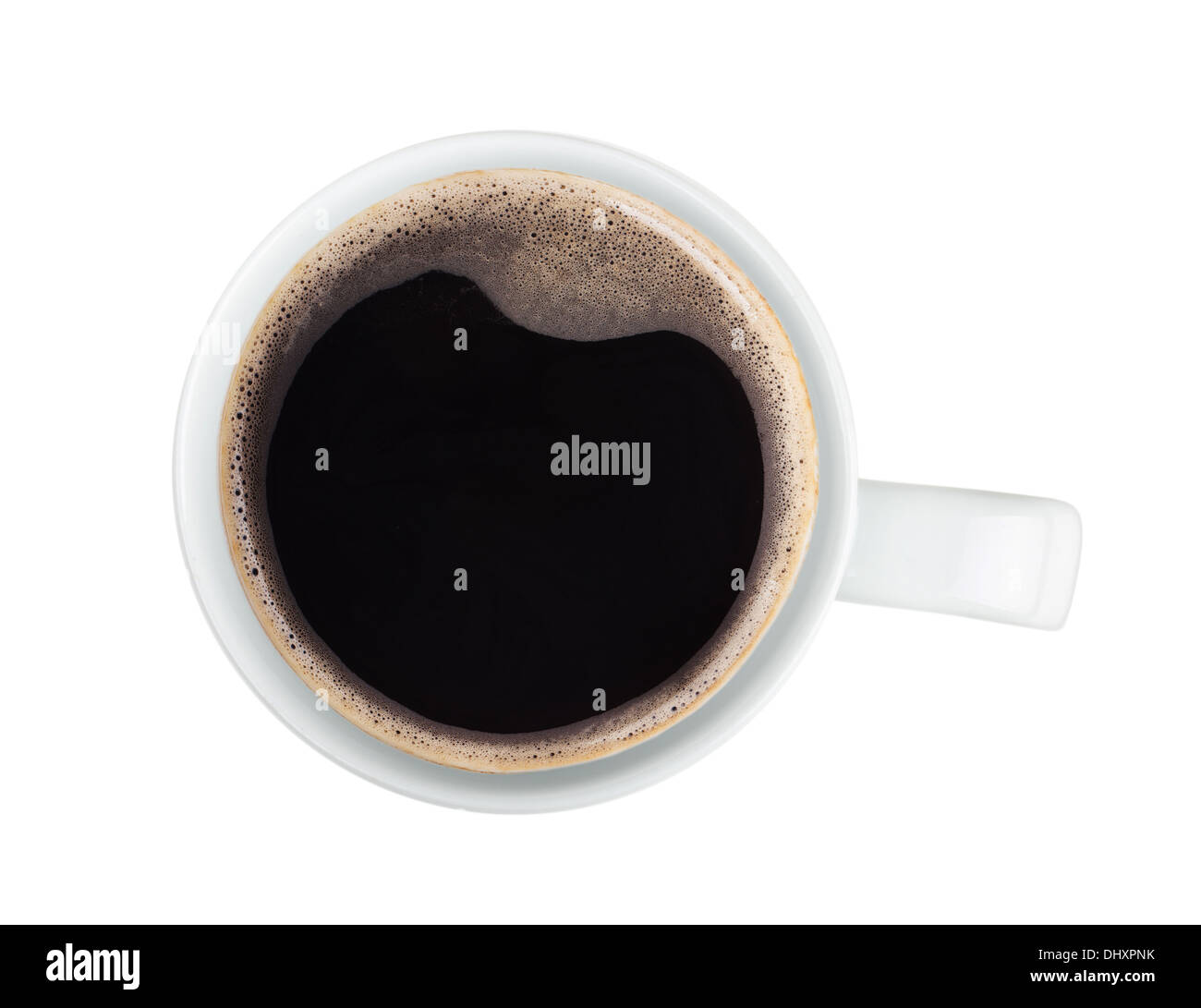 Coffee cup. View from above. Isolated on white background Stock Photo ...