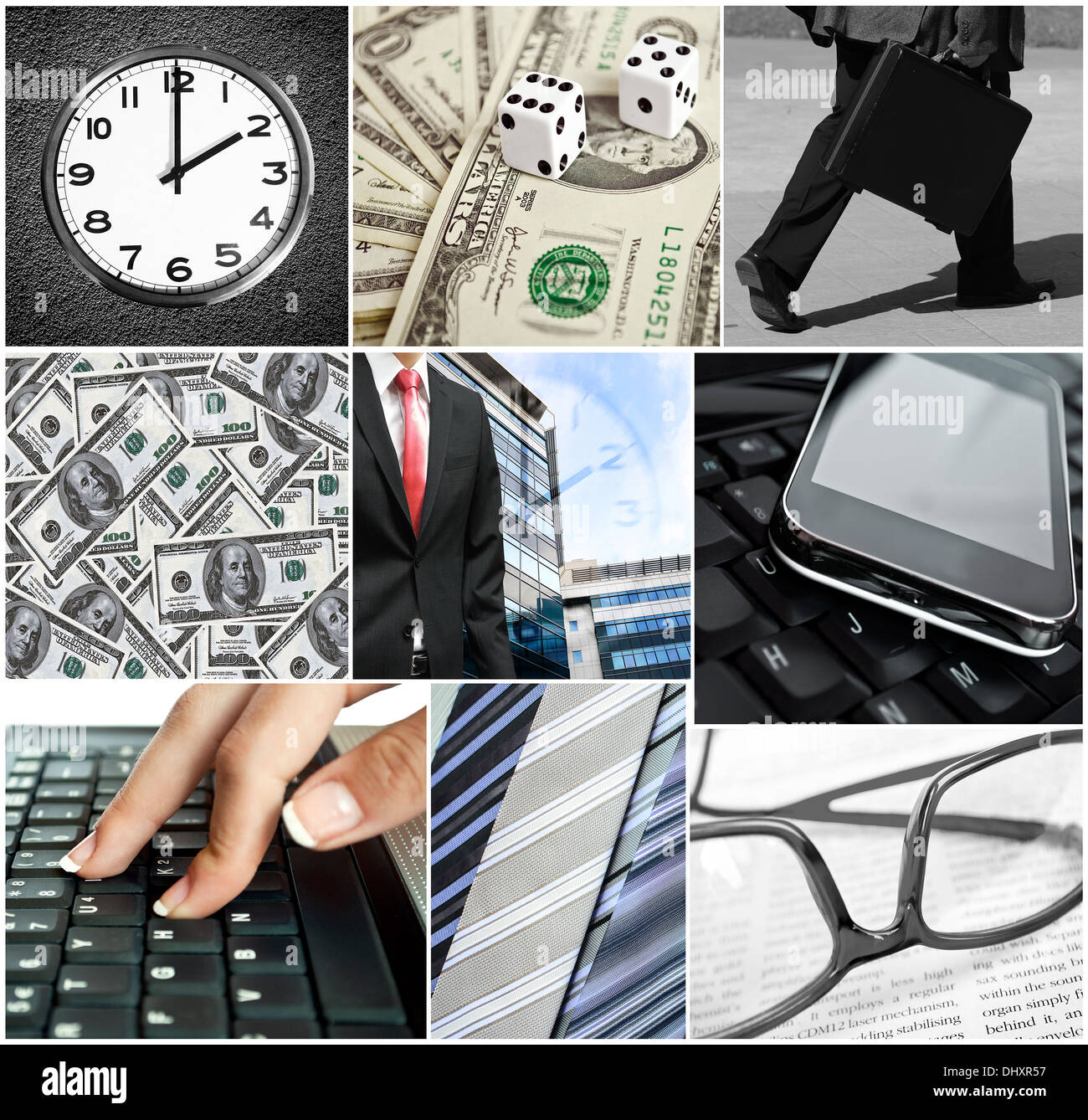 Business conceptual collage Stock Photo - Alamy