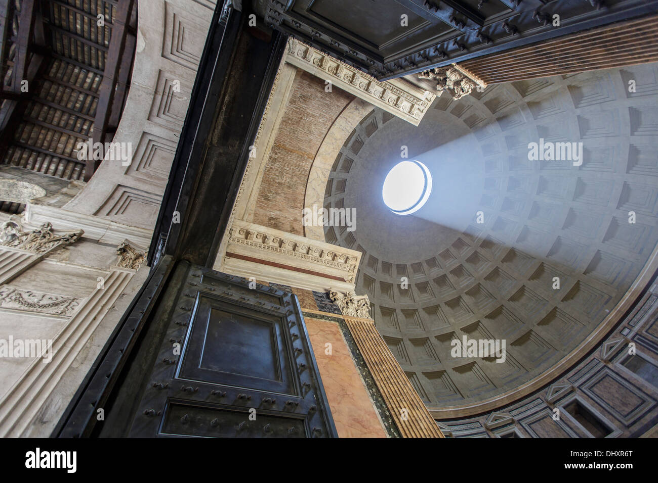 Pantheon in Rome, Italy at July 16, 2013. Pantheon was built as a ...
