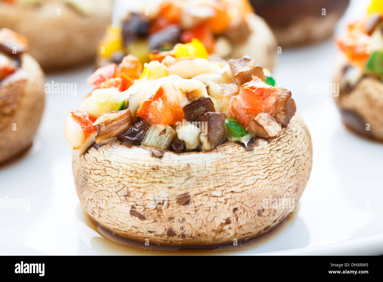 Stuffed portabella mushroom Stock Photo - Alamy