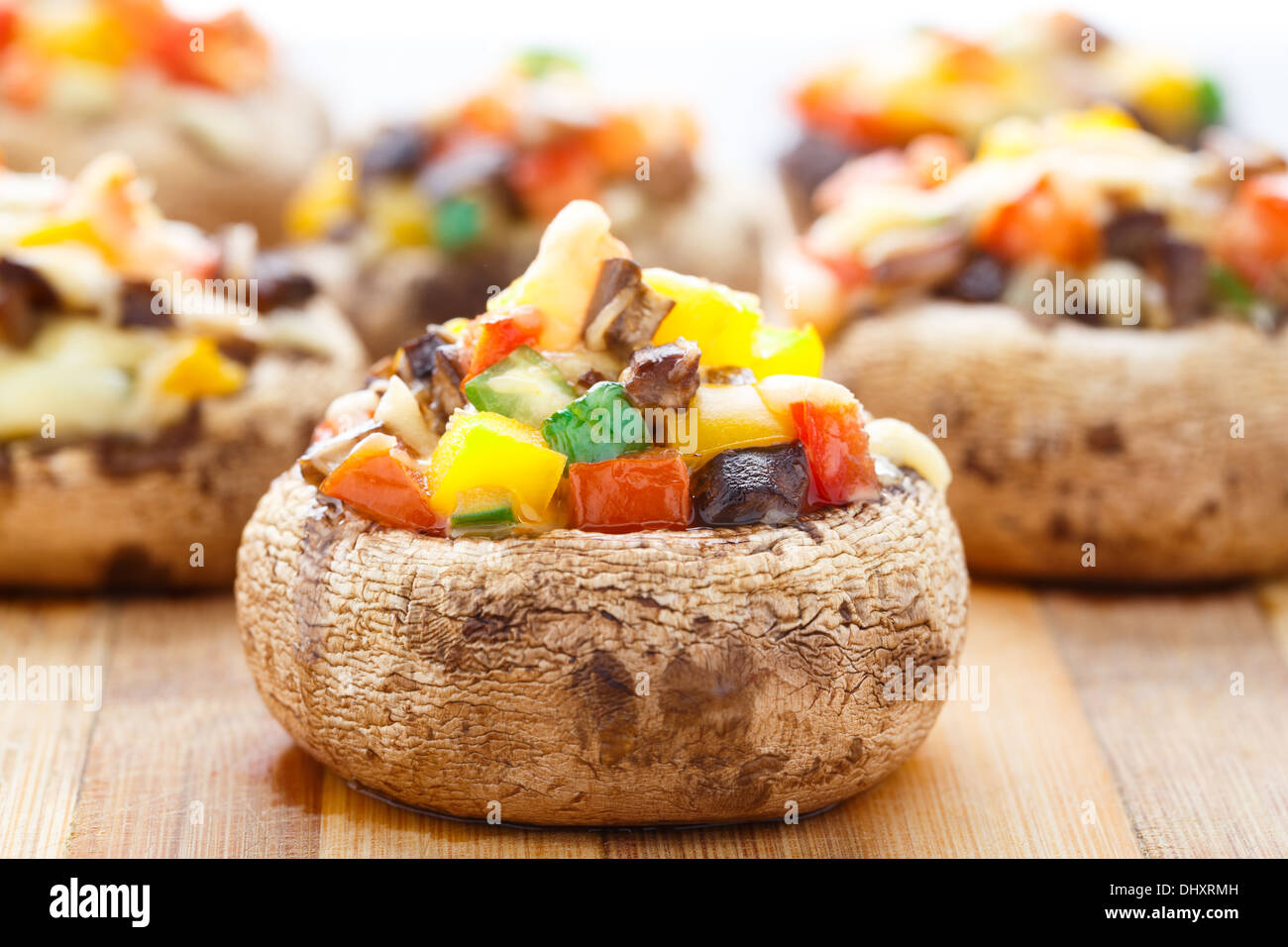 Stuffed portabella mushroom Stock Photo - Alamy