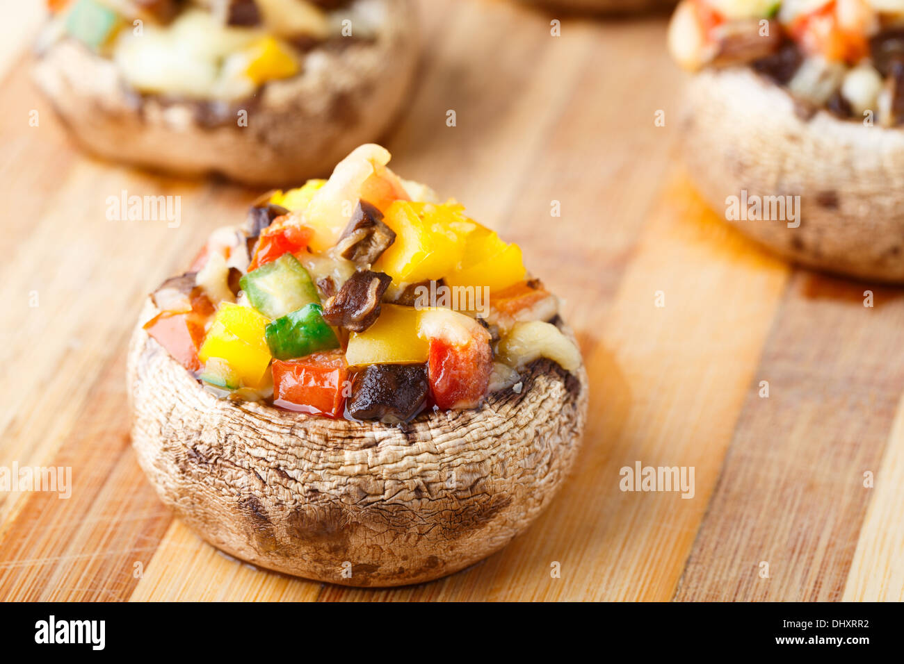 Stuffed portabella mushroom Stock Photo - Alamy