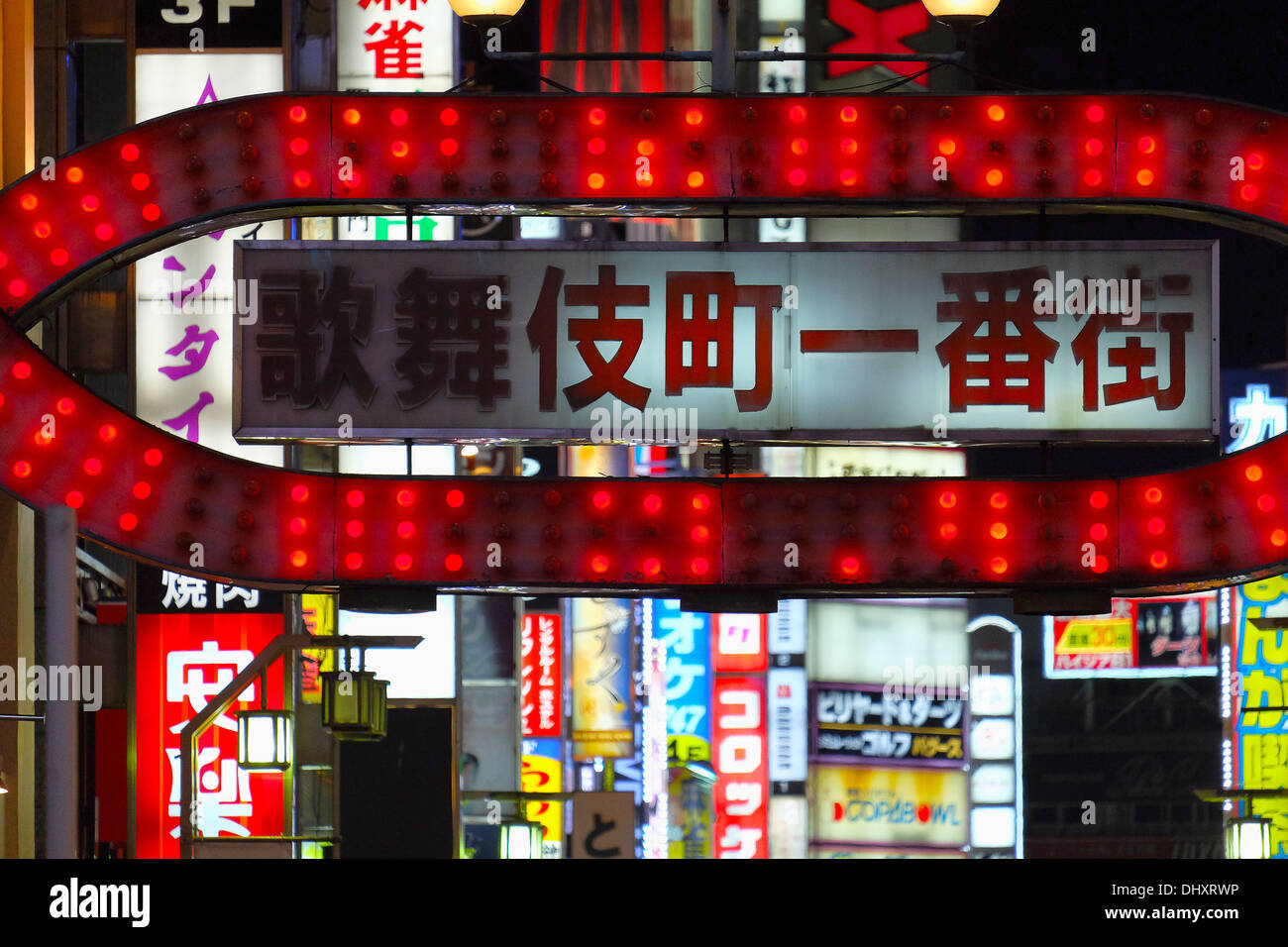 Shinjuku Kabukicho neon signs Stock Photo - Alamy