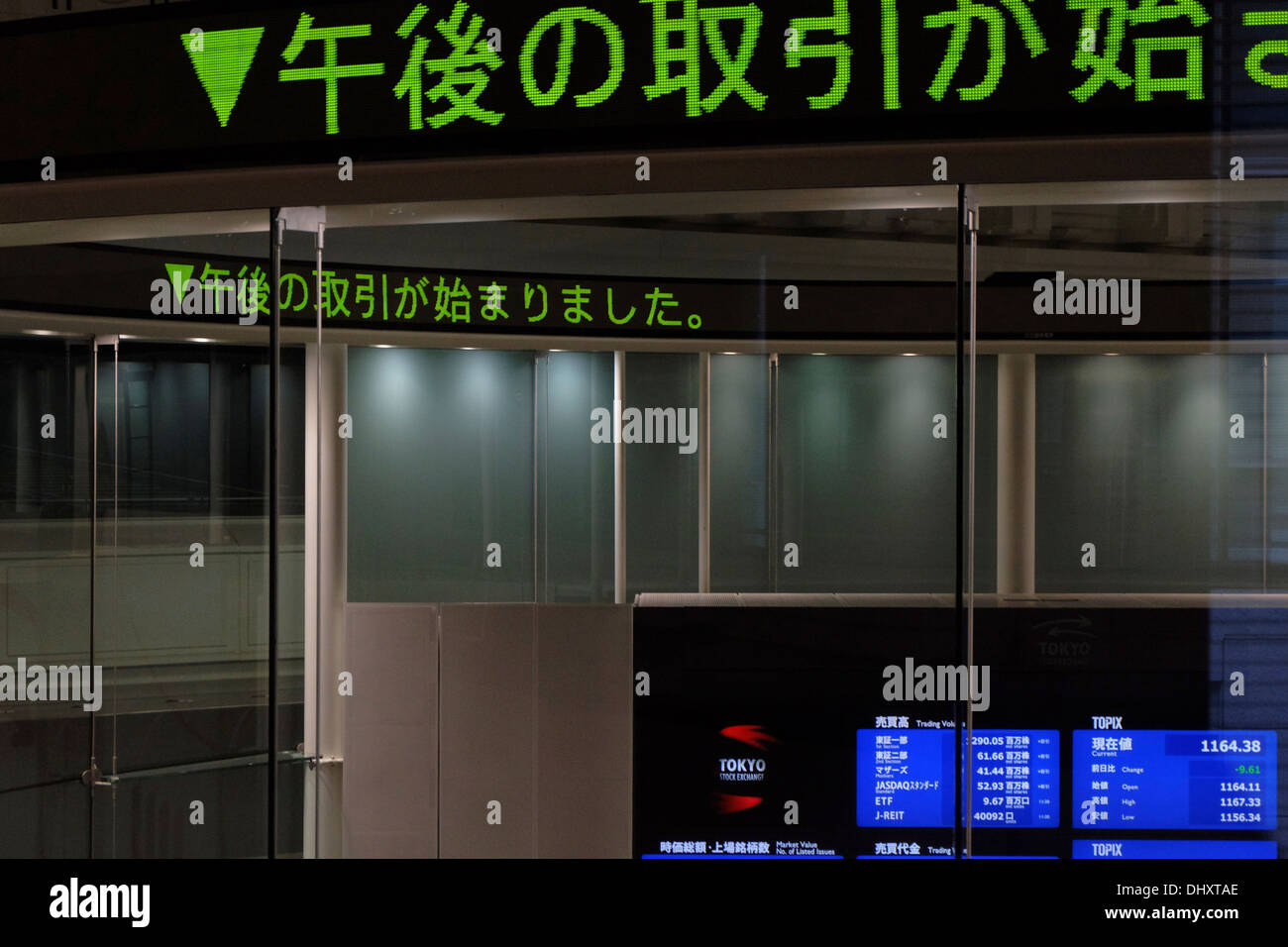 Tokyo Stock Exchange, TOPIX Stock Photo - Alamy