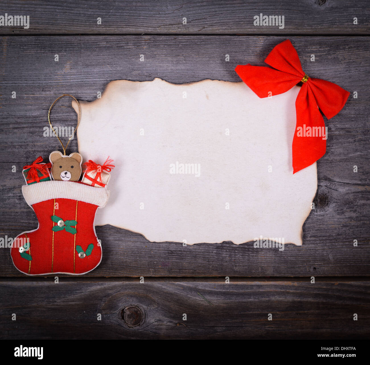 Christmas background - Message for Santa Claus concept Stock Photo - Alamy