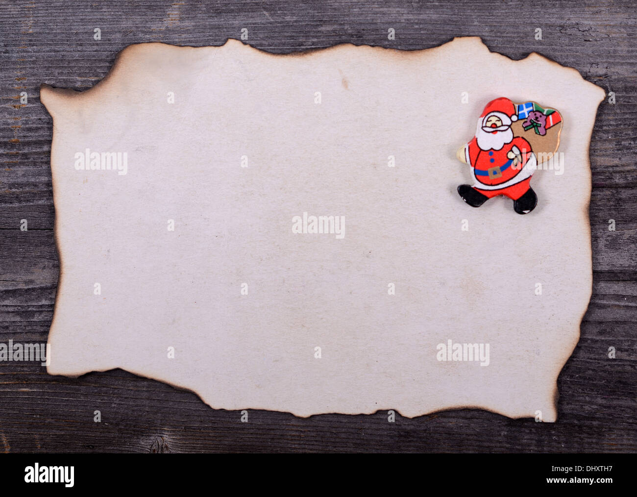 Christmas background - Letter for Santa Claus Stock Photo - Alamy