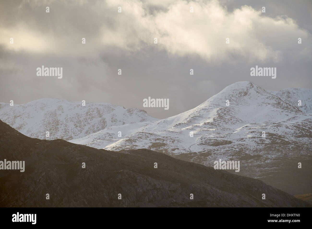 The Torridon Mountains in winter, Scottish Higfhlands, UK Stock Photo ...