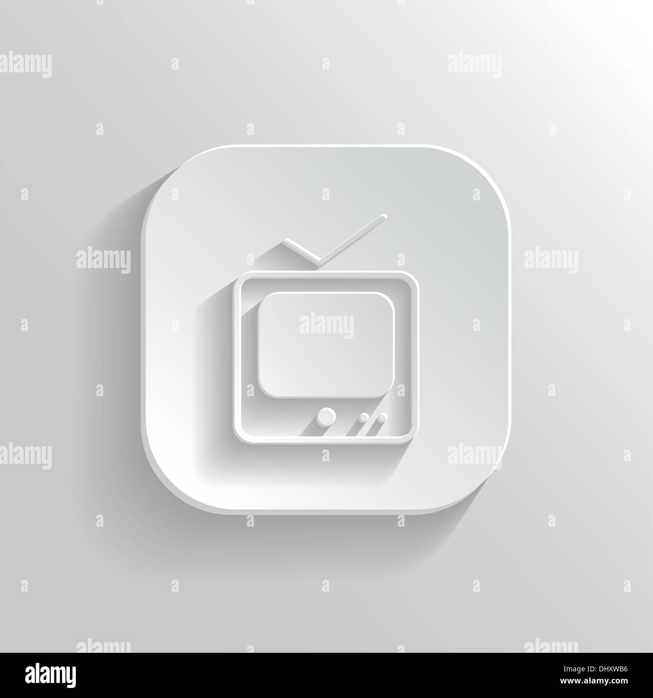 Retro tv icon white hi-res stock photography and images - Alamy