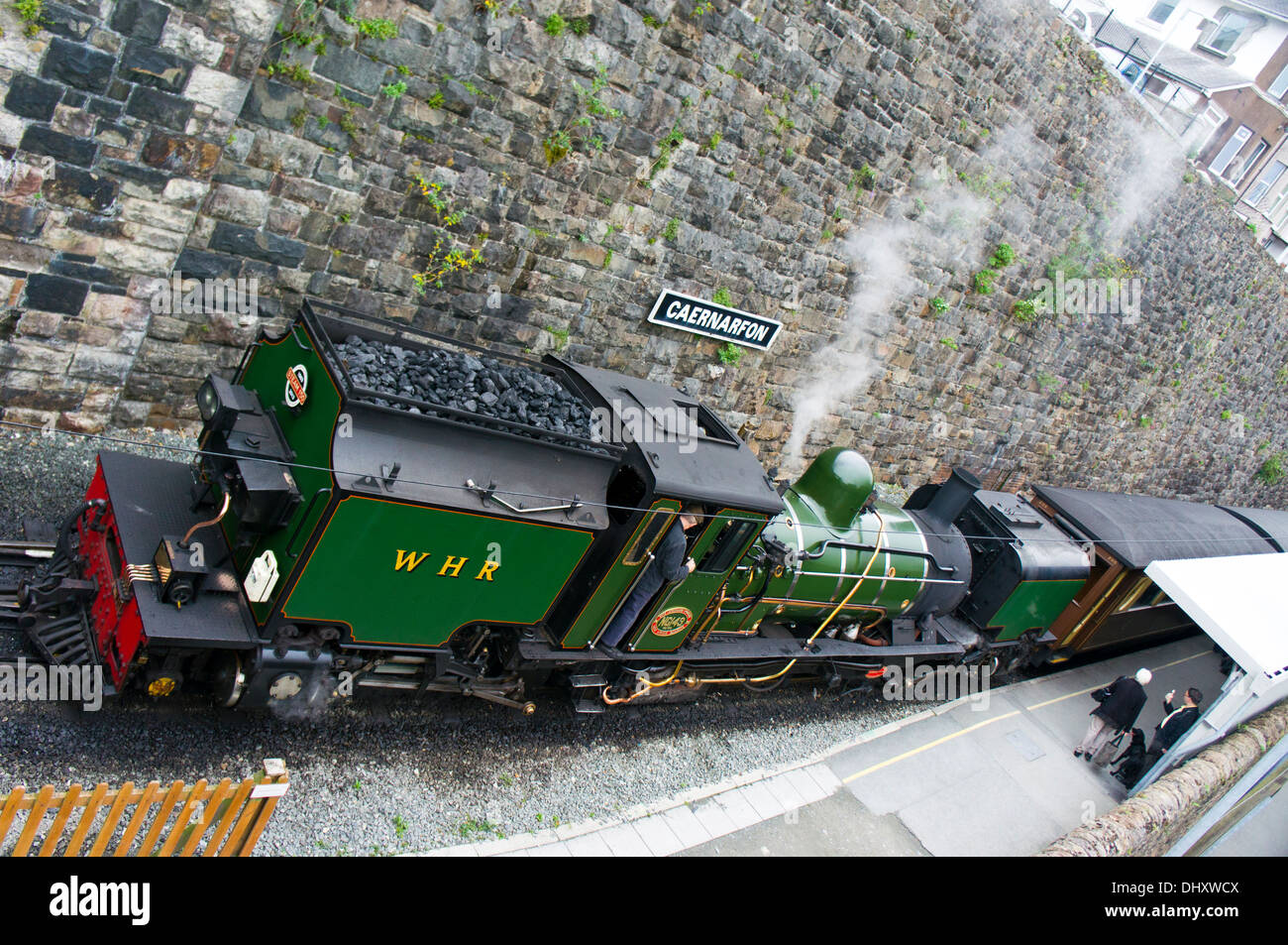 Steam engine WHR Welsh highland railway Caernarfon Station North Wales ... Steam engine WHR Welsh highland railway Caernarfon Station North Wales ...