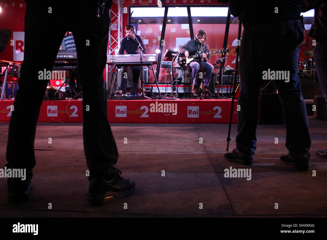 Rome, Italy. 14th Nov, 2013 Italian band Calibro 35 performing live on ...