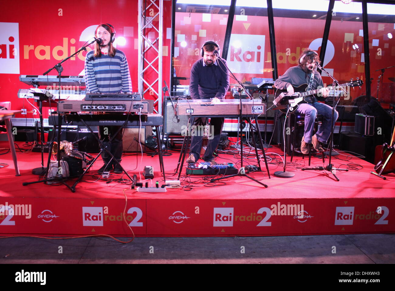 Rome, Italy. 14th Nov, 2013 Italian band Calibro 35 performing live on ...