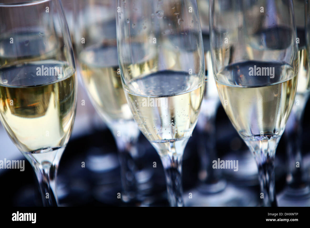 Color detail of some empty champagne glasses Stock Photo - Alamy