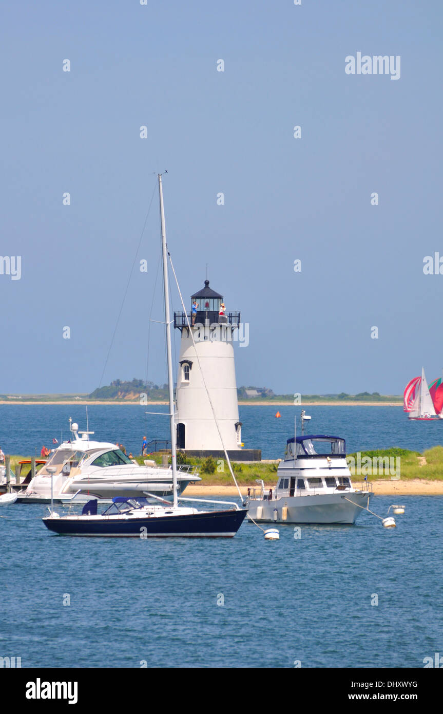 Lighthouse beach marthas vineyard massachusetts hi-res stock ...