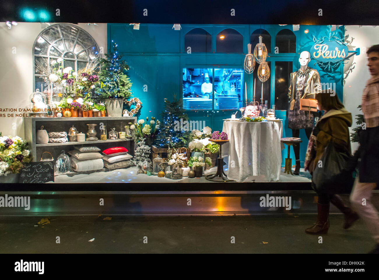 Paris, France. French Department Store, People Shopping, Enjoying ...