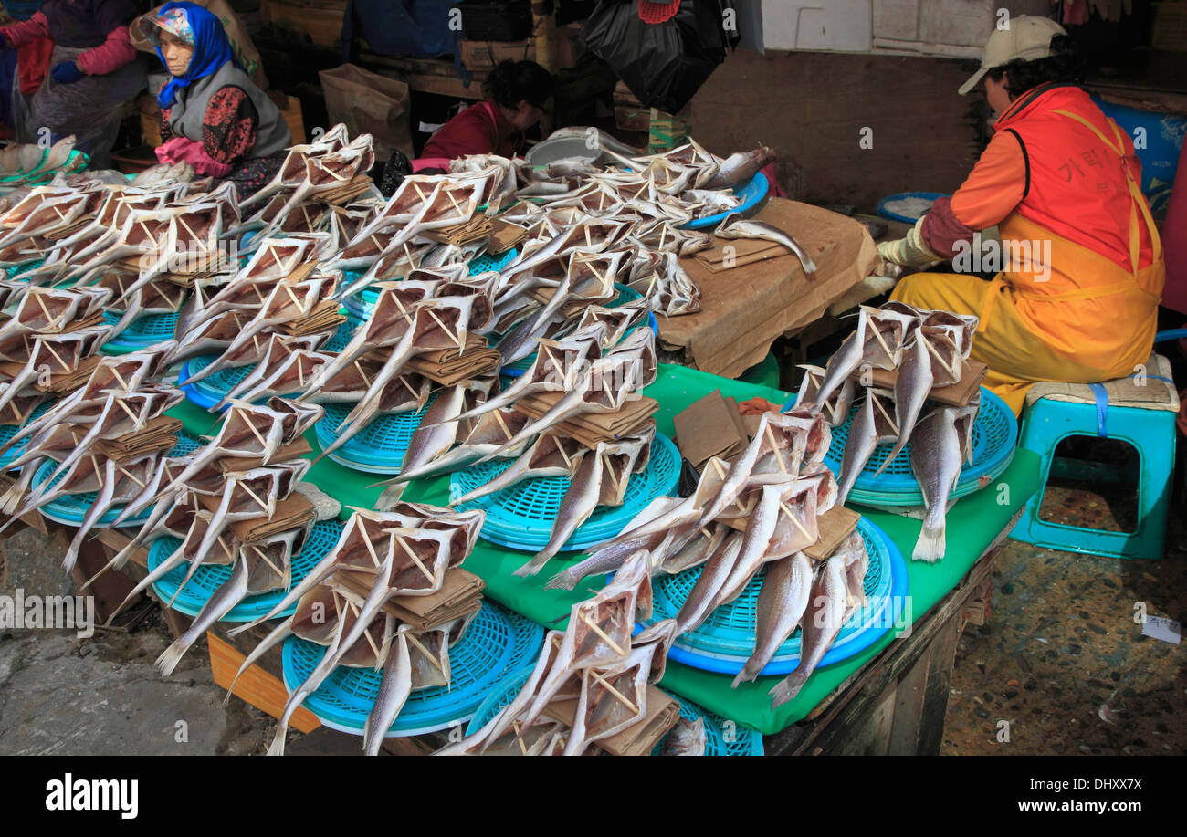 South Korea, Busan, Jagalchi Fish Market Stock Photo - Alamy