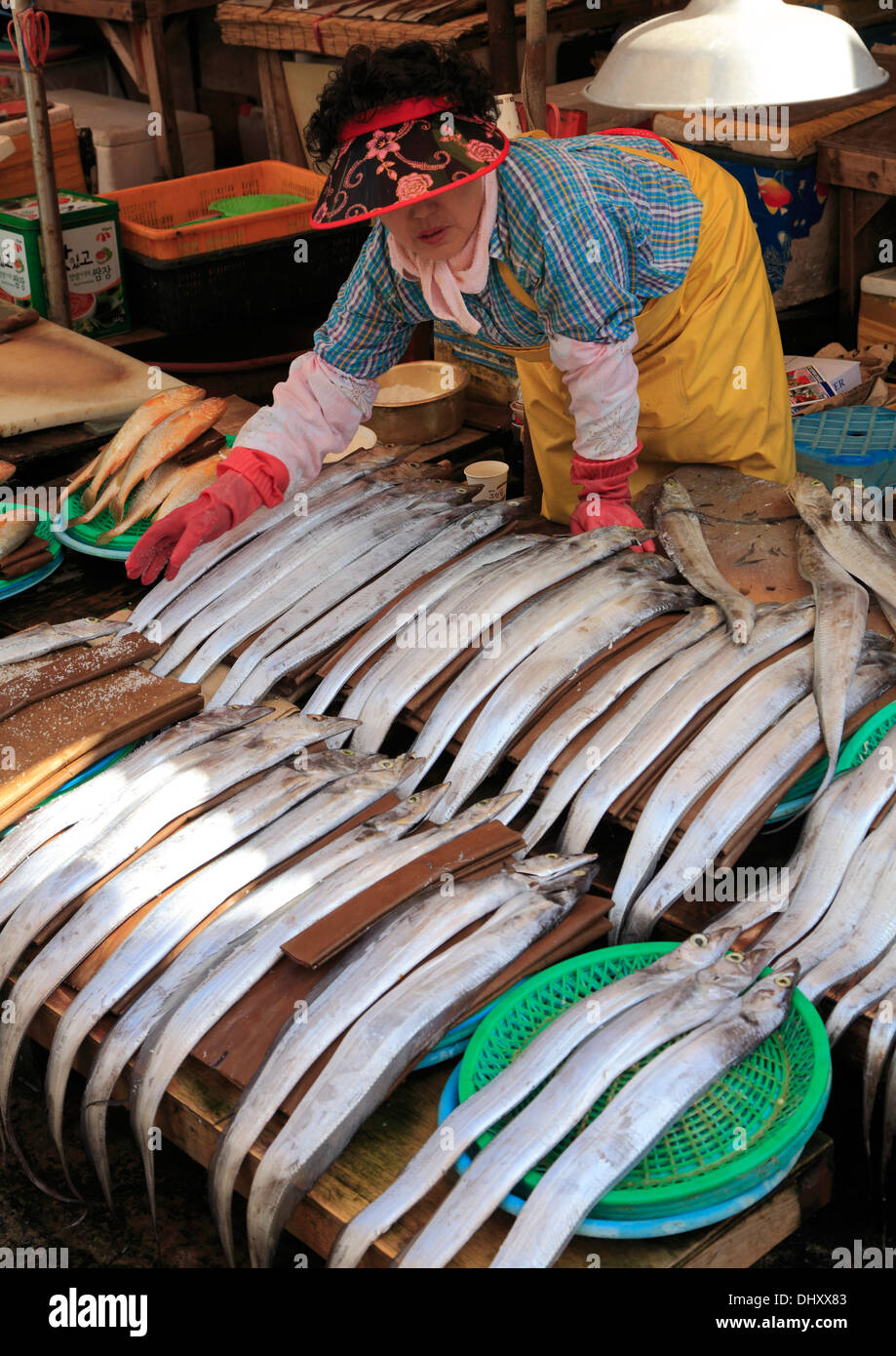 South Korea, Busan, Jagalchi Fish Market Stock Photo - Alamy