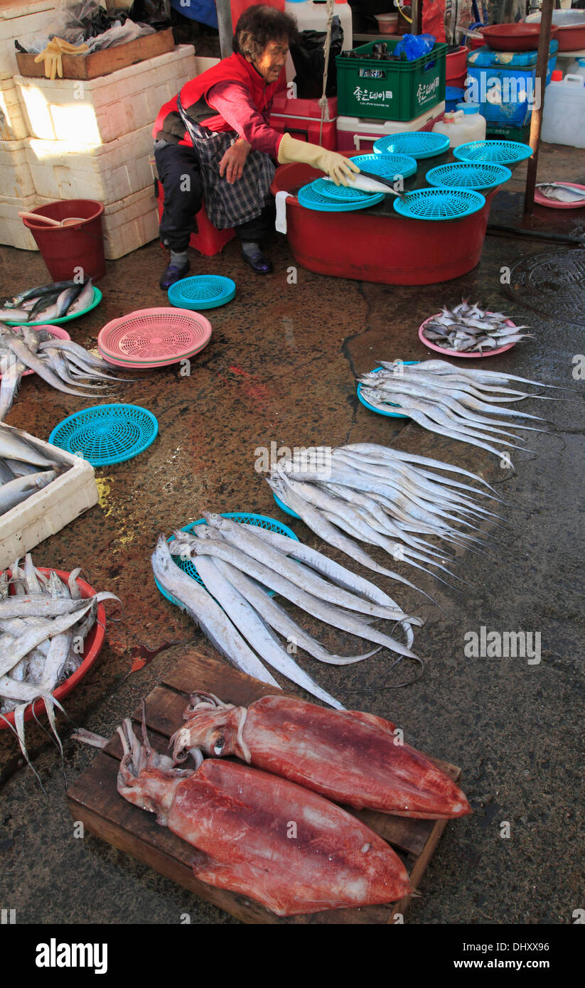 South Korea, Busan, Jagalchi Fish Market Stock Photo - Alamy