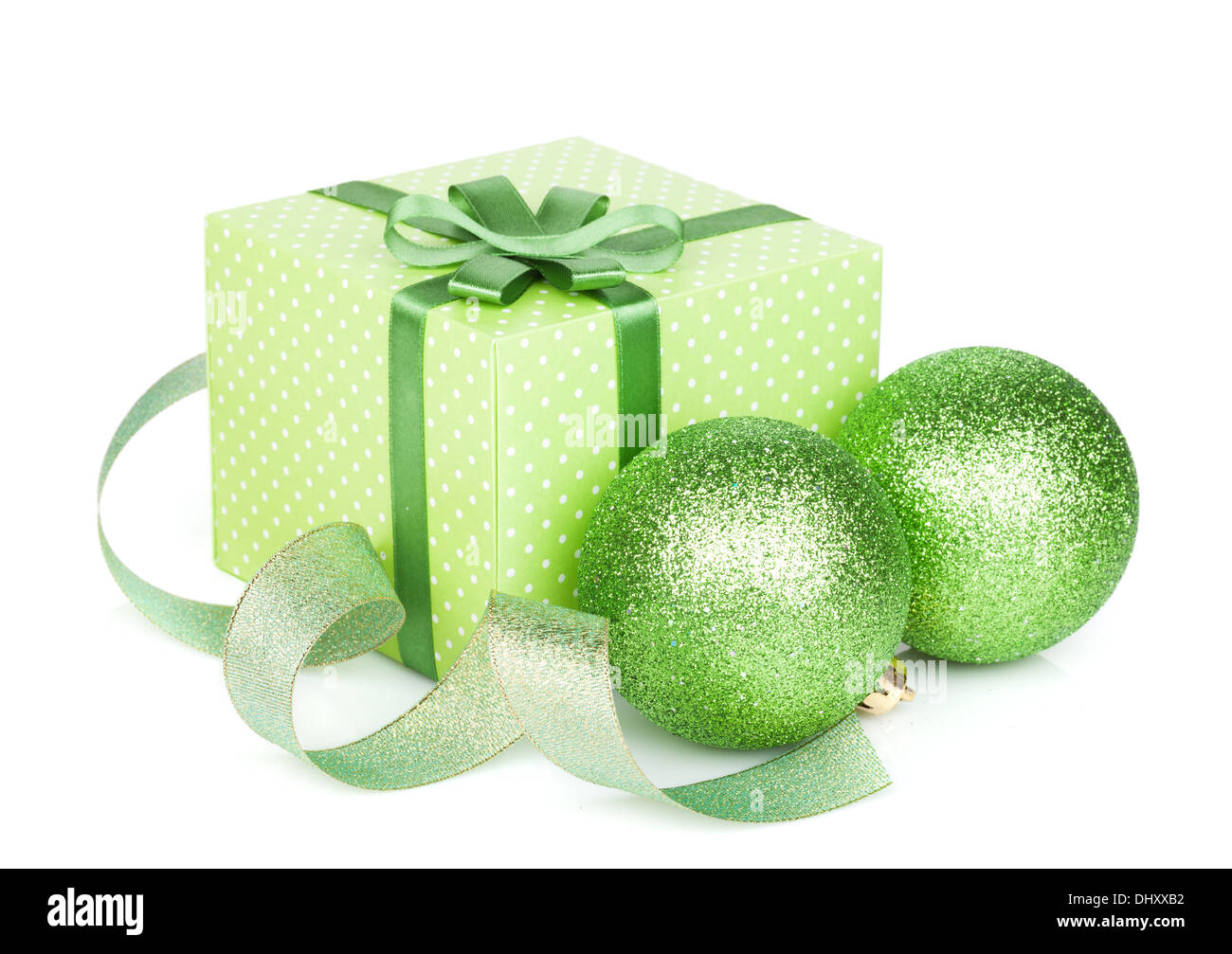 Green Christmas Present Background