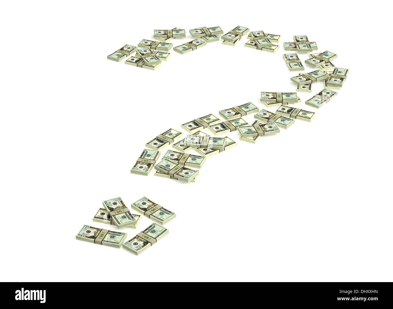 Question mark made from Dollar bills Stock Photo - Alamy